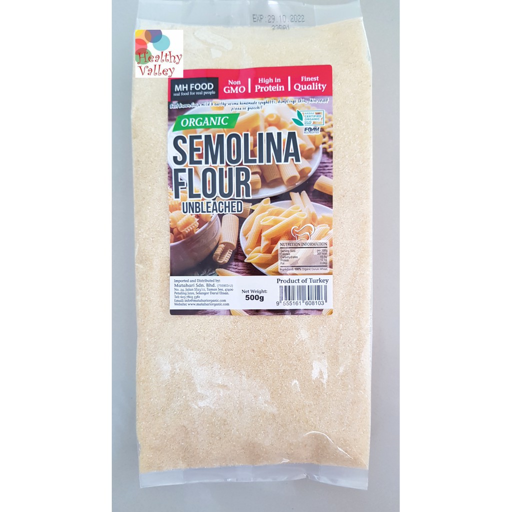 MH Food Organic Semolina Flour (Unbleached) 500g📣 | Shopee Malaysia