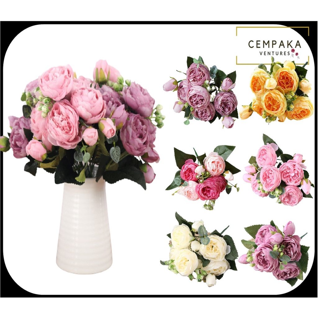 Korean Peony Flower for Wedding Engagement Hand Bouquet | Bunga Tangan ...