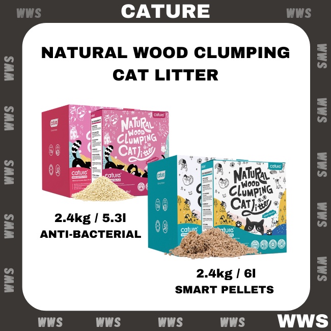 Cature Natural Wood Clumping Cat Litter # Anti-Bacterial / Smart ...