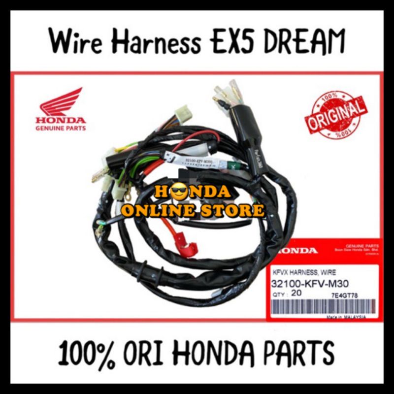 Wiring Wire Hardness Wayar Wayaring Honda Ex5 Dream ( Kick Starter ...