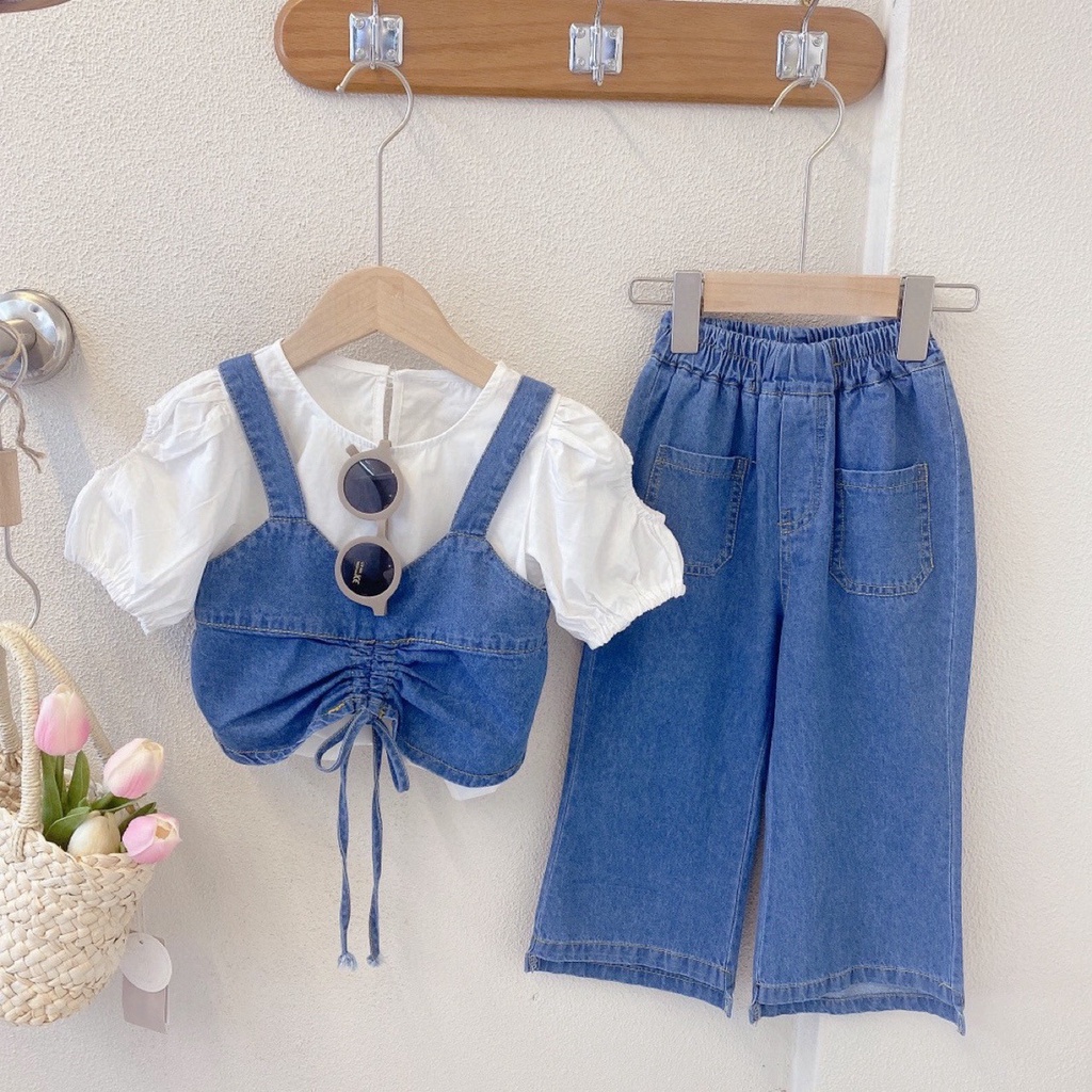 Kids set wear girl suit jeans baby girl setkids clothes girl baby set ...