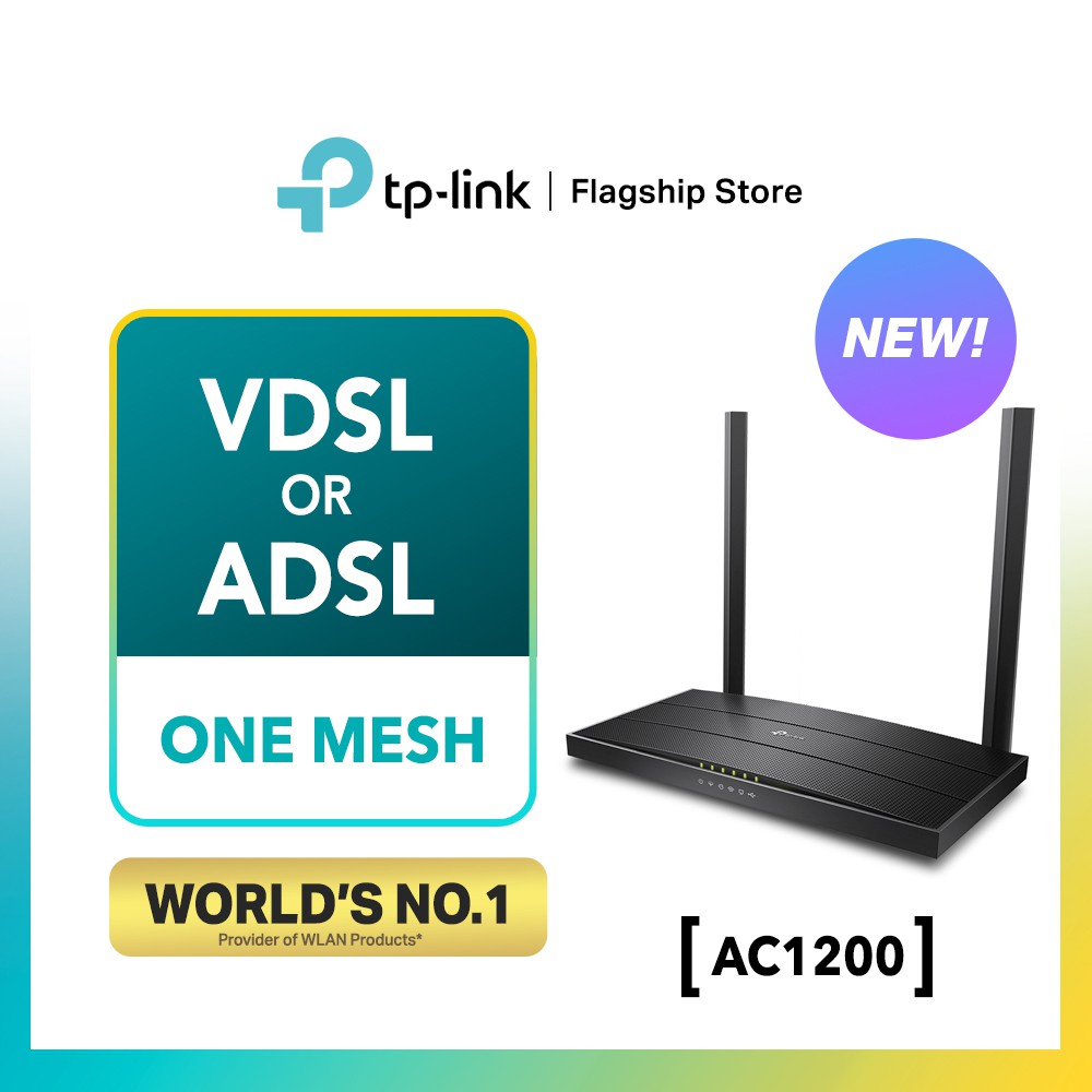TP-LINK Onemesh AC1200 (2.4Ghz+5Ghz) Wireless Dual Band Streamyx ADSL2 ...