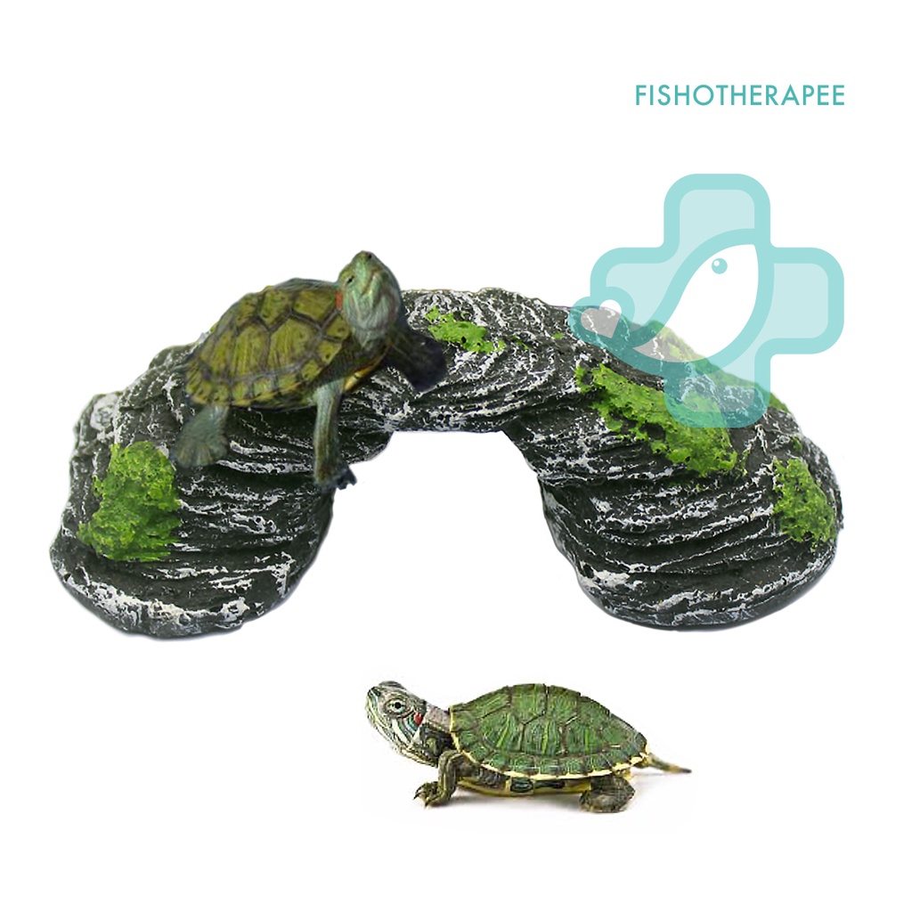 Aquarium Resin Bridge Decoration Tortoise Turtle Stand Platform Basking ...