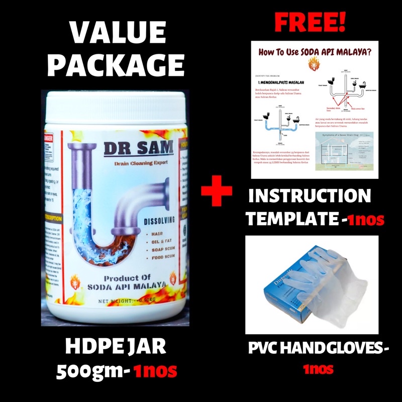 SODA API MALAYA Drain Clog Cleaner Remover Sink Unclogger Sinki ...