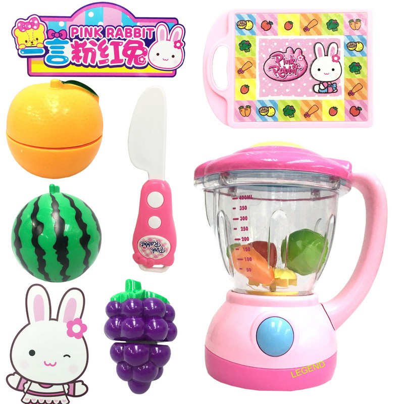 Pink Rabbit Brand Pink Rabbit Mini Toy Series Cut Fruits And Juicer Toy ...
