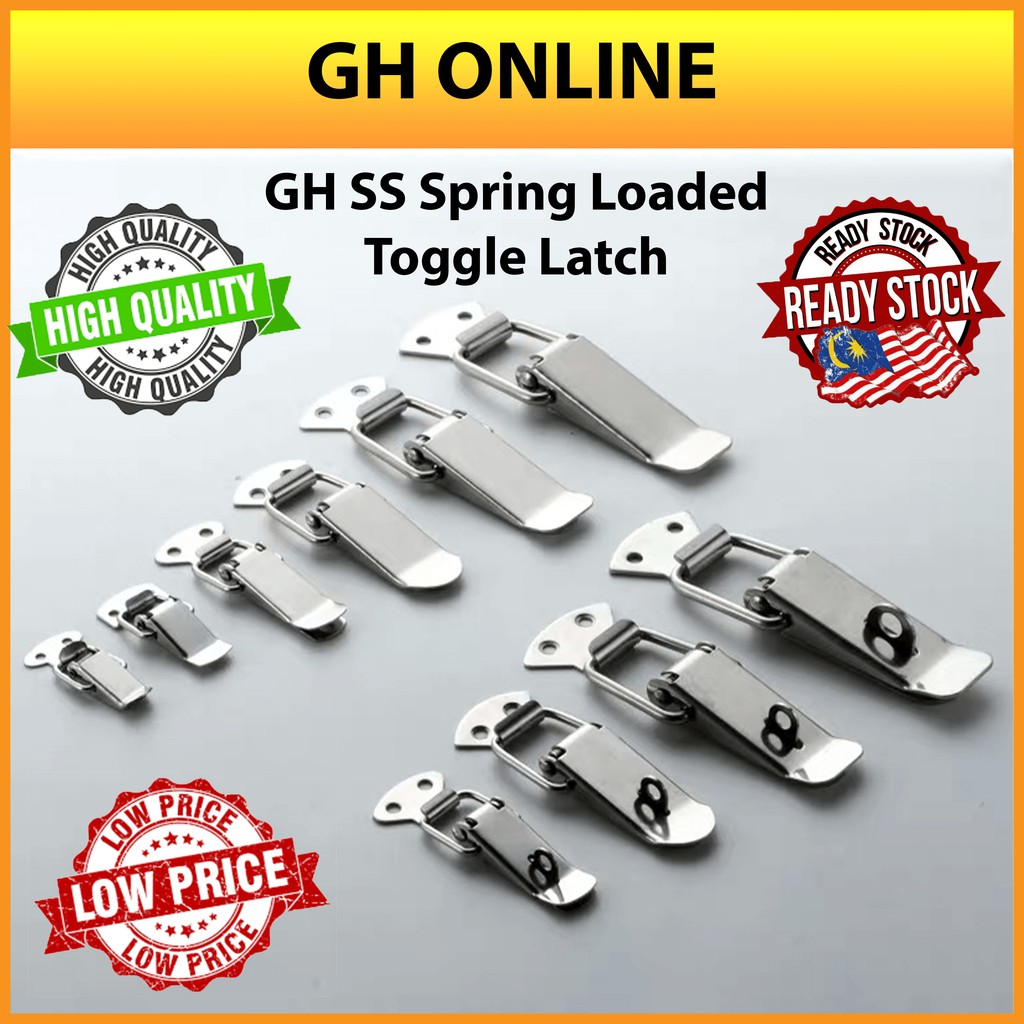 STAINLESS STEEL CATCH SPRING LOADED TOGGLE LATCH CATCH CLAMP CLIP 不锈钢相扣 ...