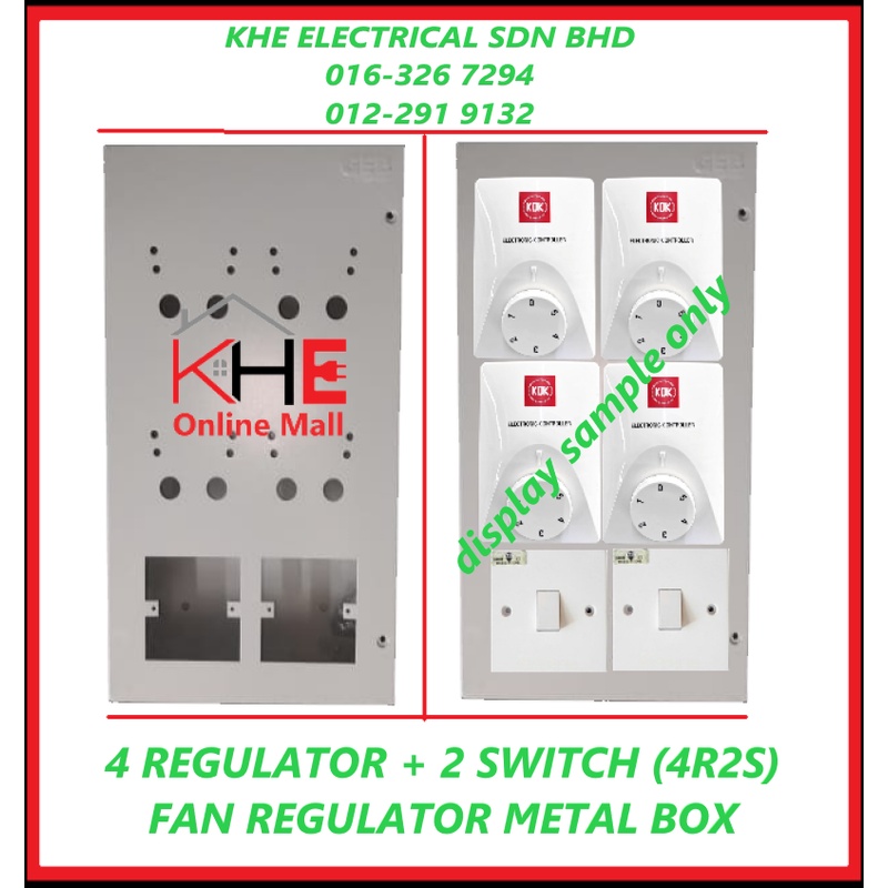 4 REGUALTOR + 2 SWITCH ( 4R 2S ) METAL FAN REGULATOR BOX | Shopee Malaysia