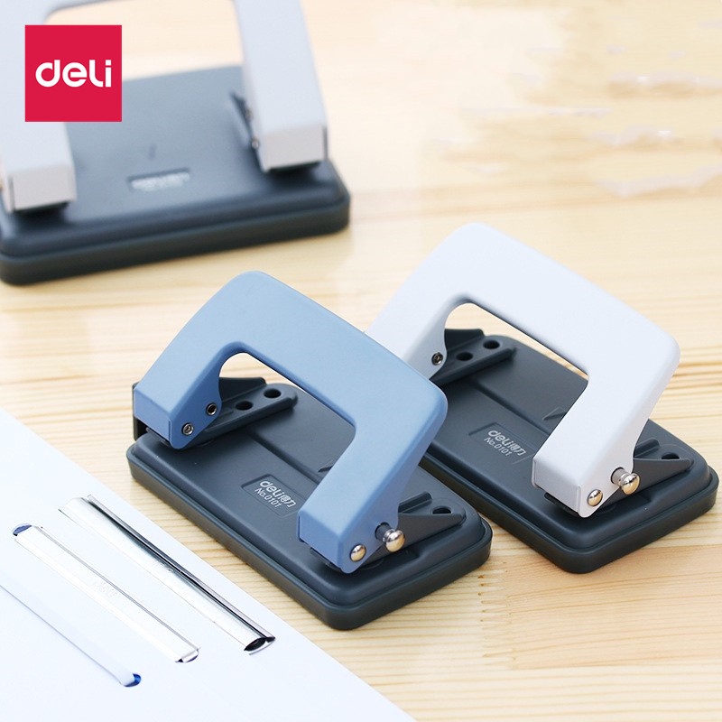 Deli Double Hole Punch Document Binding Manual Punch Two-hole puncher ...