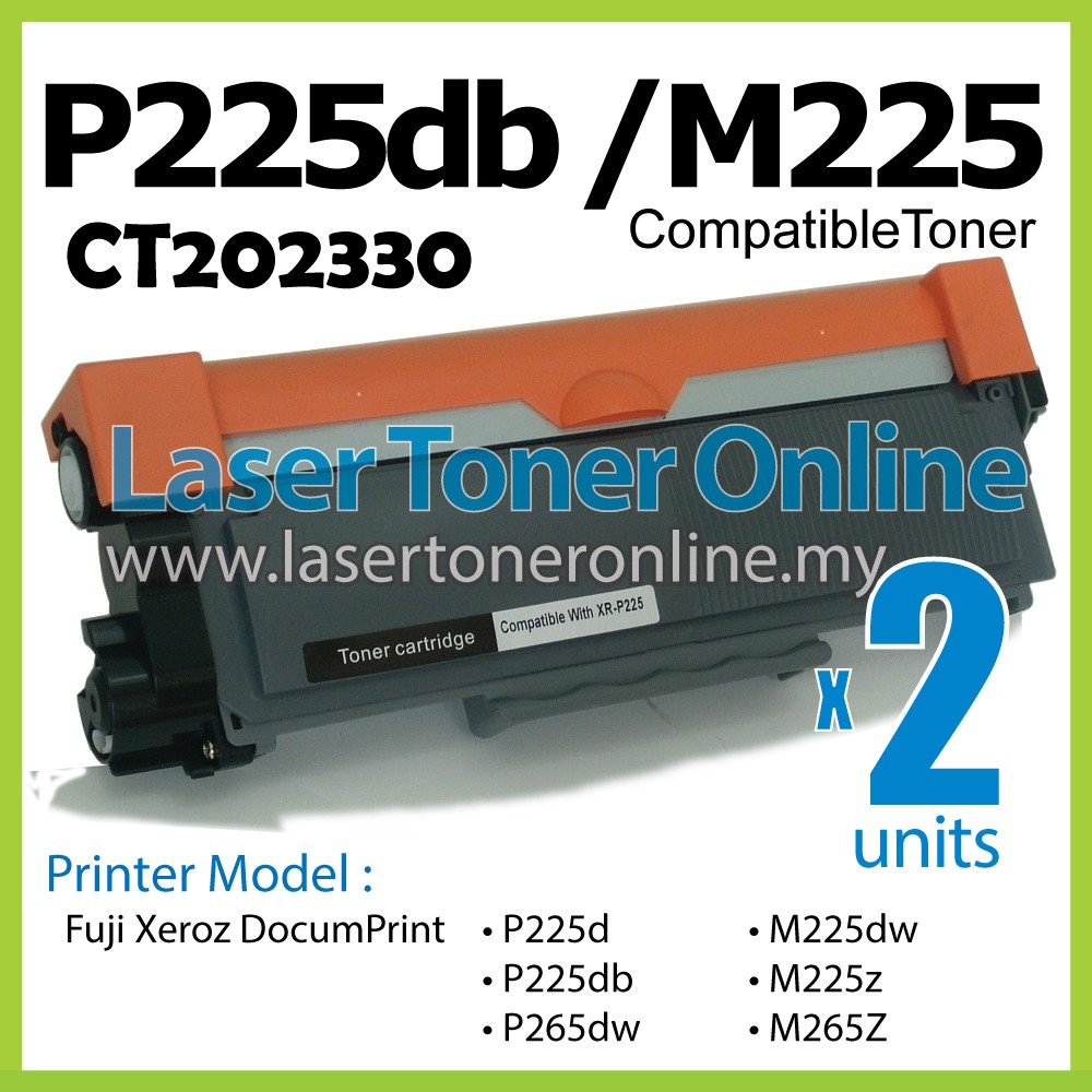 2x Compatible Fuji Xerox FujiXerox CT202330 Docuprint P225 M225 P225d ...
