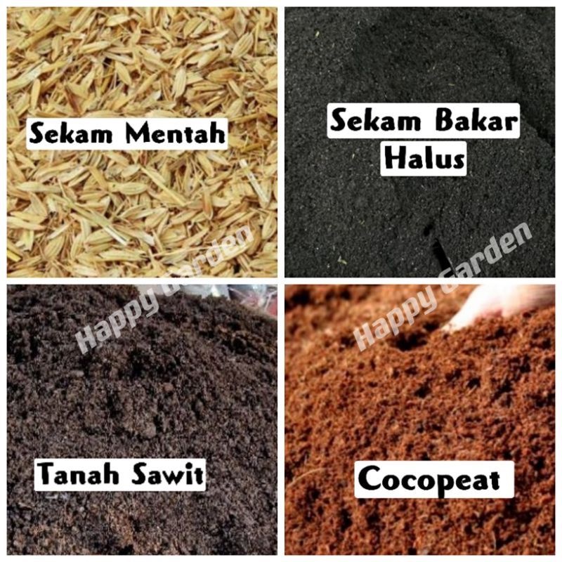 Sekam Padi Mentah/Sekam Bakar/Tanah Sawit/Cocopeat/Burnt Paddy Husk ...