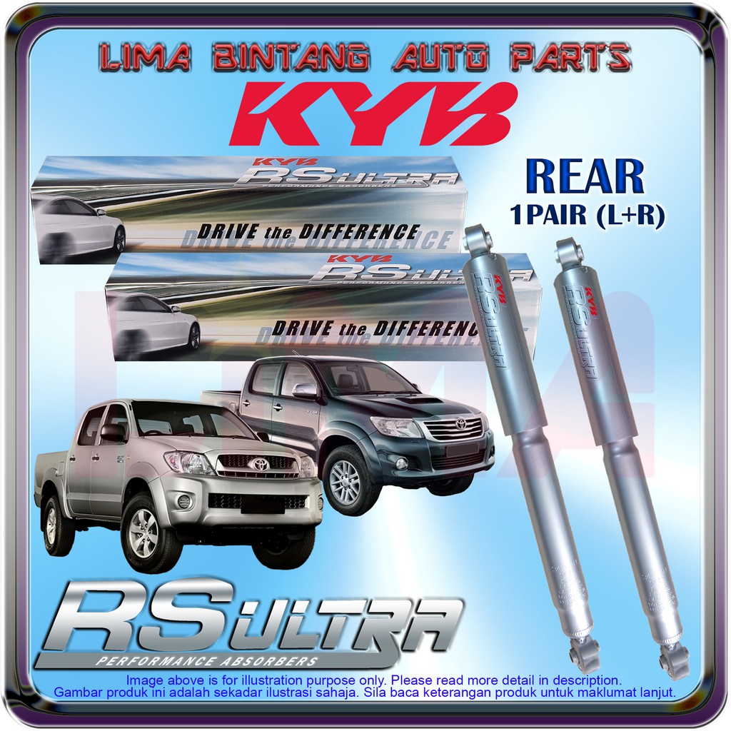 ( 1Pair ) Toyota Hilux Vigo KUN25 KUN26 Rear Shock Absorber Heavy Duty ...