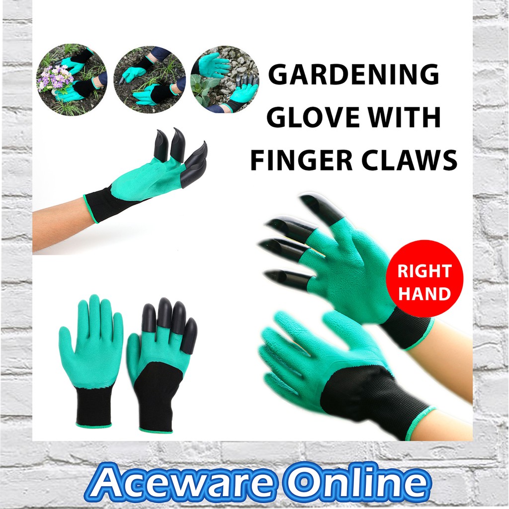 GARDENING GLOVE CLAWS FINGER RIGHT HAND PLANTING DIG SOIL EASY SAFETY ...
