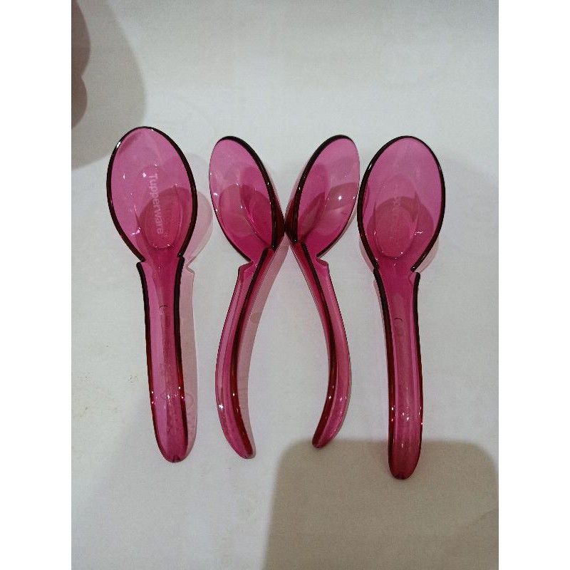 Tupperware Fuchsia Glass Duck Spoon 4pcs | Shopee Malaysia