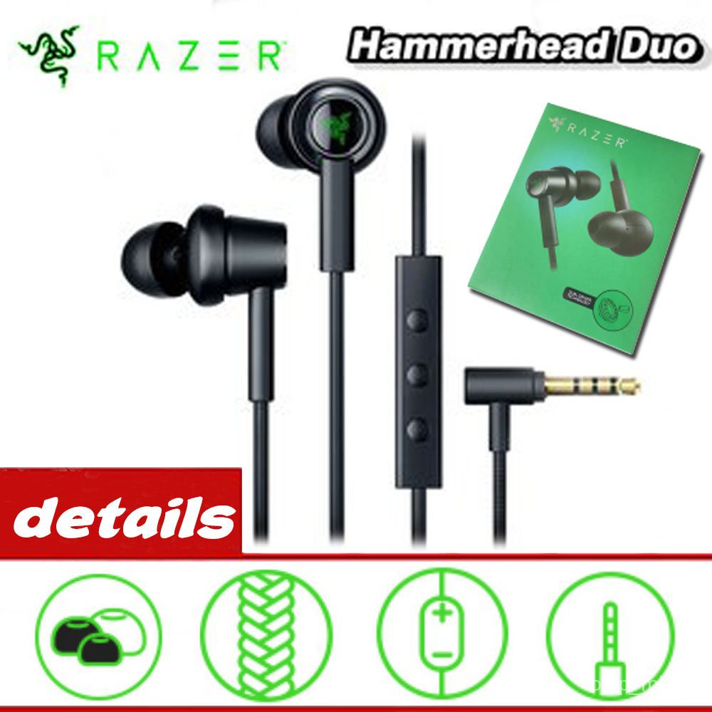 Razer Hammerhead DUO Gaming Headphone with mic aLd2 | Shopee Malaysia
