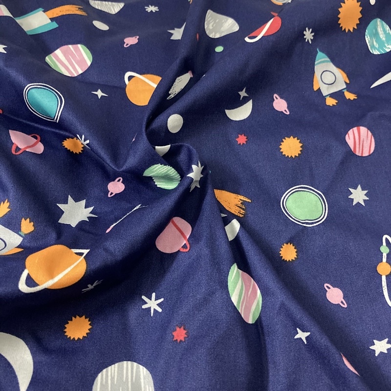 Cosmic patterned silk fabric | Shopee Malaysia