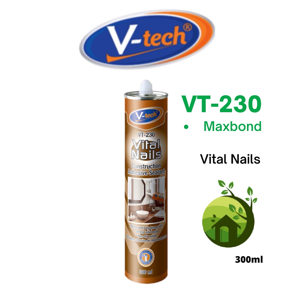 Vtech VT-230 Maxbond Vital Nails High Performance Construction Silicone Sealant xbond vt230 ...