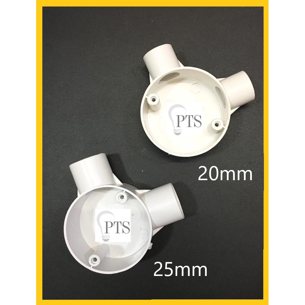 x10pcs 20MM (3/4") & 25MM (1") PVC Conduit Accessories - WHITE - Wiring ...