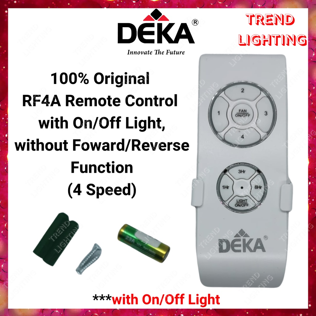 DEKA Remote Control Ceiling Fan Kipas Siling 3/4/5/6 Speeds Without or ...