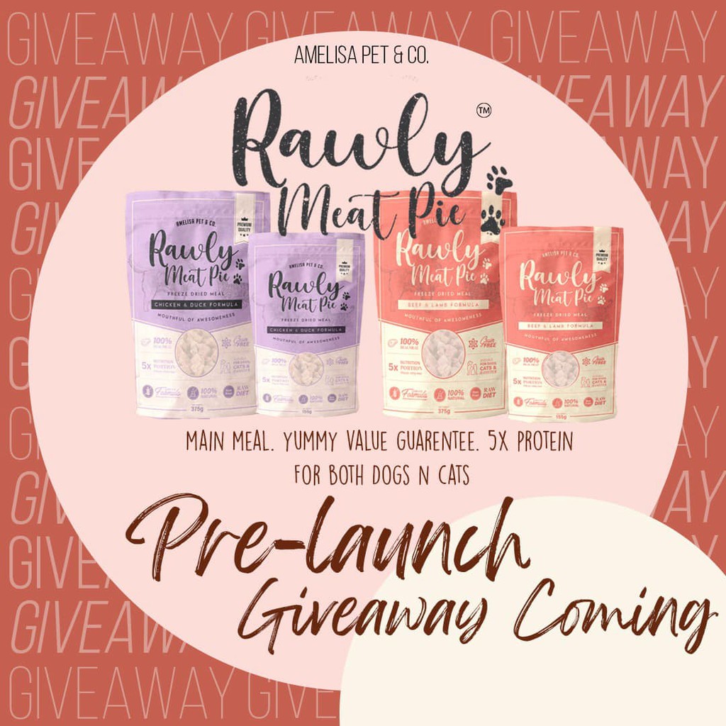 Rawly Meat Pie Freeze Dried Main Raw Diet Cat / Dog / Pet 冻干主食 保健品 猫/ 狗 ...