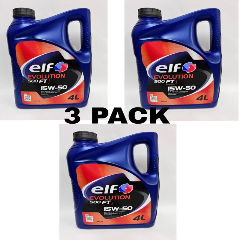 ELF EVOLUTION FT 500 15W50 4L X 3PACK | Shopee Malaysia