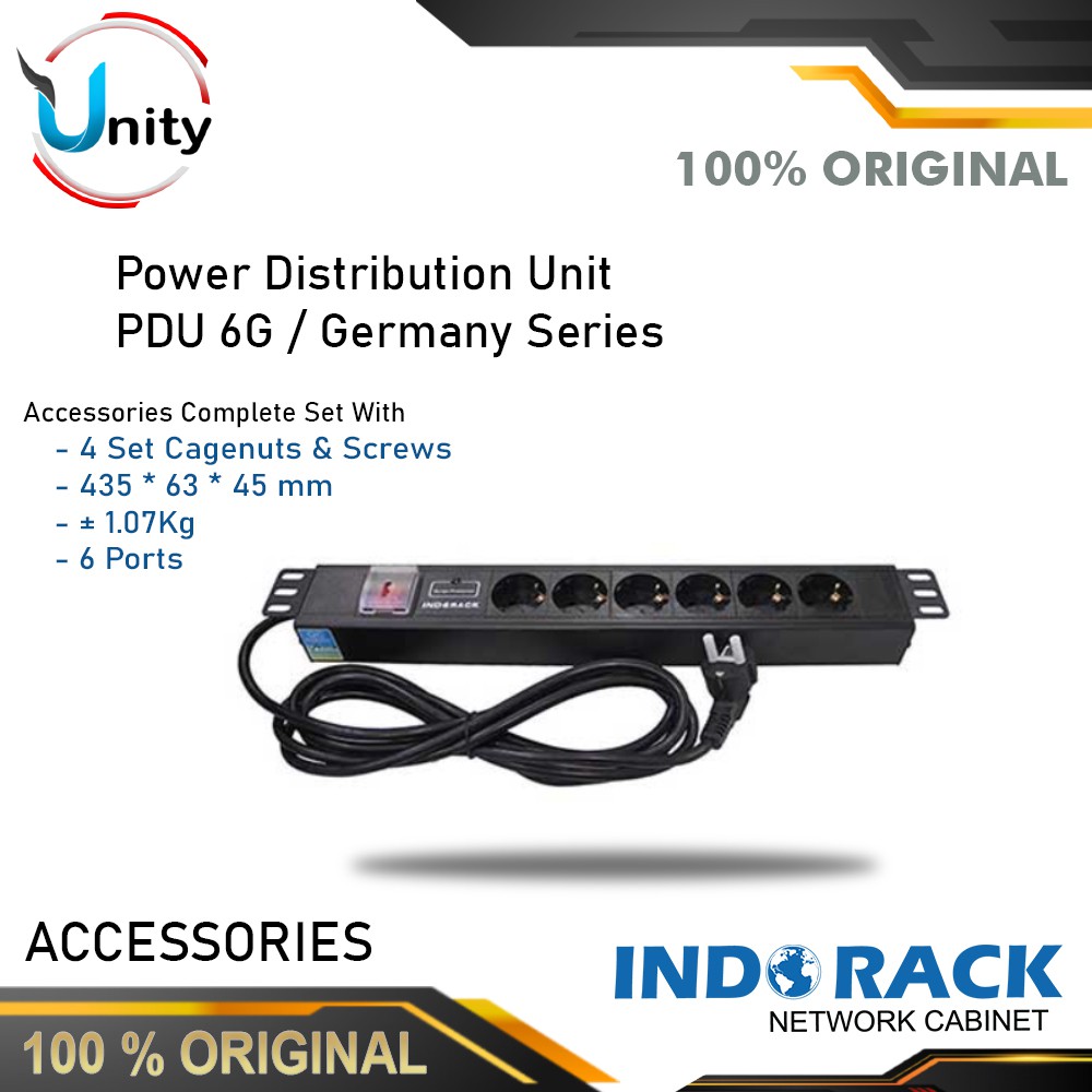 Pdu 6 Outlet Power Distribution Unit PDU 6G Indorack | Shopee Malaysia
