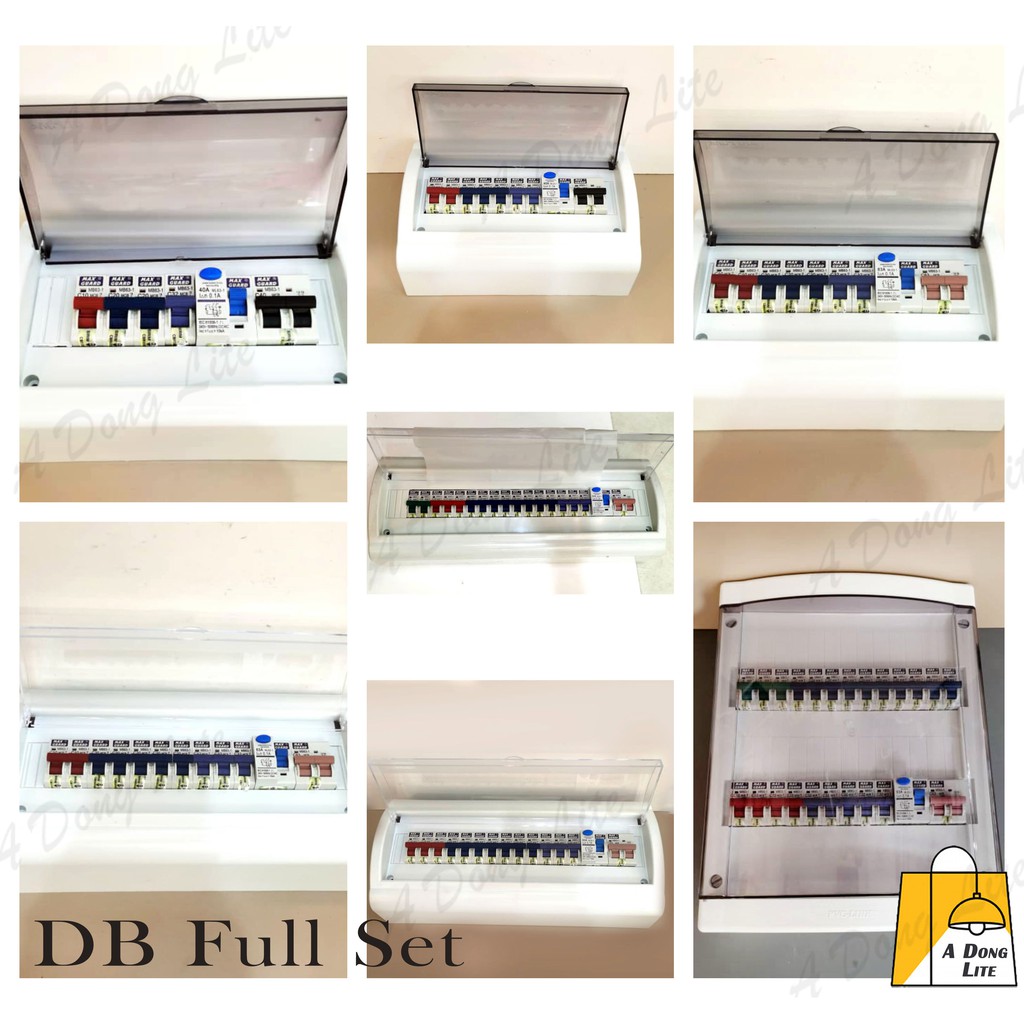 MAXGUARD 40A / 63A Full Set DB Box with MCB ELCB Main Switch MCB Box ...