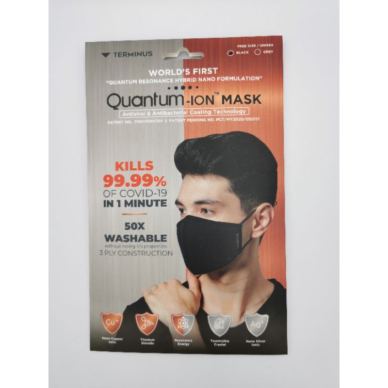 Quantum-Ion 3ply Mask Black Colour | Shopee Malaysia