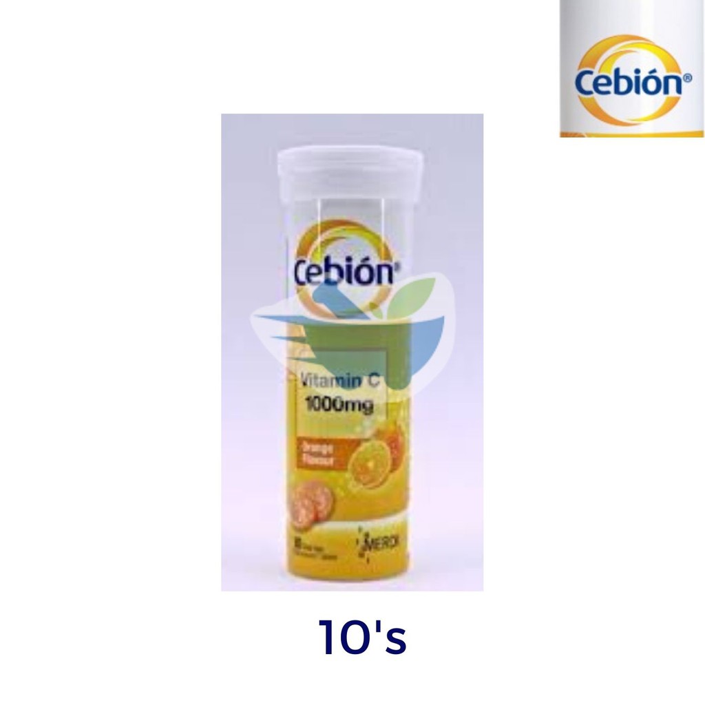 Cebion Vitamin C 1000mg Effervescent 4x10's / Vitamin C + Calcium Orange Flavour 10's/40's/40 ...