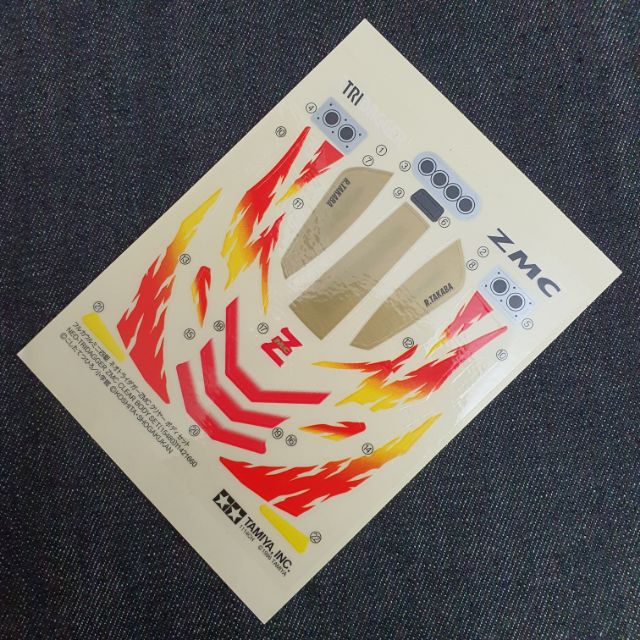 Tamiya 1/32 Mini 4WD Neo-Tridagger ZMC Clear Body Sticker Decal ...