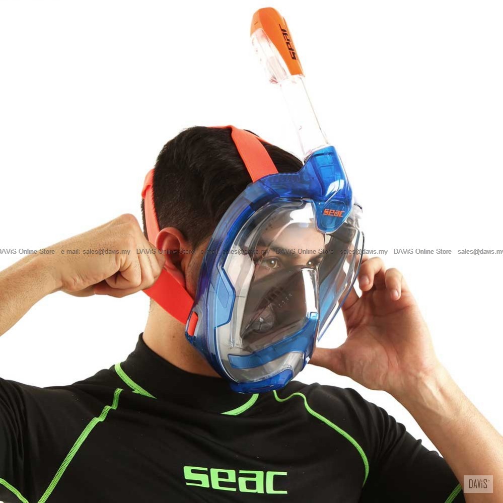 SEAC Sub Magica Full Face Snorkeling Mask Full-spectrum View Adult Slim ...