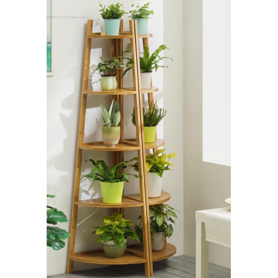 Askholmen 5 Tier Shelving Unit Plant Corner Stand Foldable Pot Racks ...