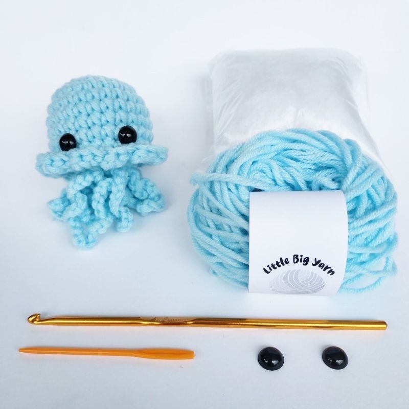 DIY Cute Crochet Amigurumi Haiwan Knitting Kit (NO Needle Dan Hook ...