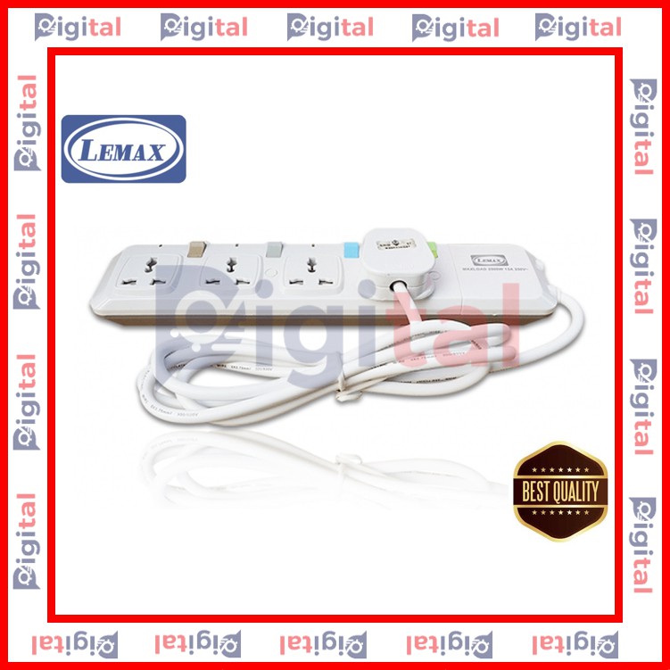 Lemax Multi Extension Cord 3/4/5 Gang 2M 40mm Cable Sirim Approved ...