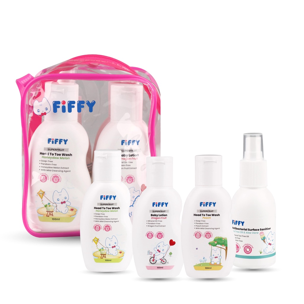 FIFFY SUPERFRUIT TRAVEL TOILETRIES SET (100ML X 4 PCS) 98-595 | Shopee ...