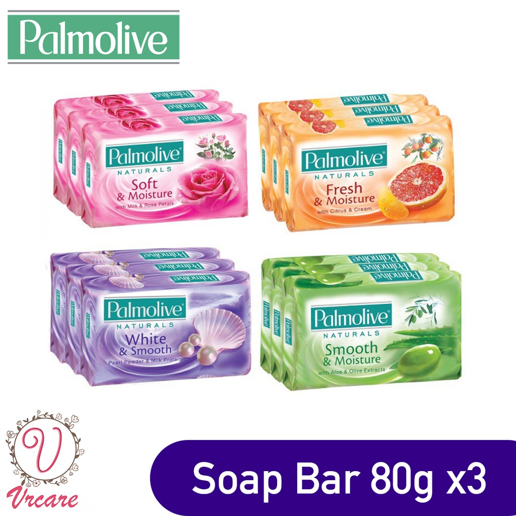 Palmolive Soap Bar 80gx3 Soft moiture , White & Smooth ,Fresh& moisture ...