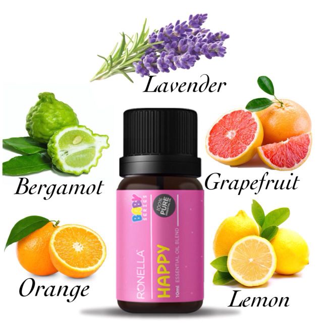 HAPPY ESSENTIAL OIL BABY BLEND (mood , energy , relax , happy ...