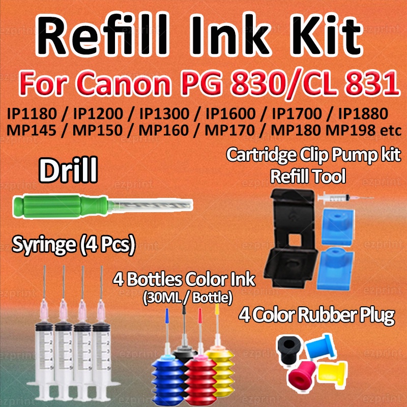 For Canon PG830 CL831 PG 830 CL 831 Refill Ink Tool for MP145 iP1880 ...