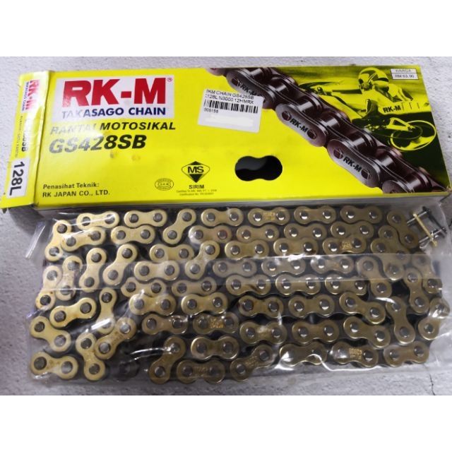 🔥🔥HOT ITEM🔥🔥 RKM Takasago 428 Solid Bosch Chain Gold/Rantai Tebal ...