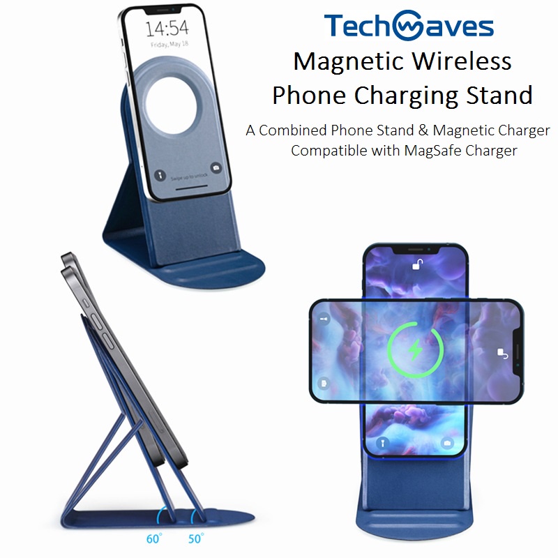 Techwaves 15w Stylist Magnetic Wireless Charging Stand Apple Samsung Sony Xiaomi Huawei Oppo ...