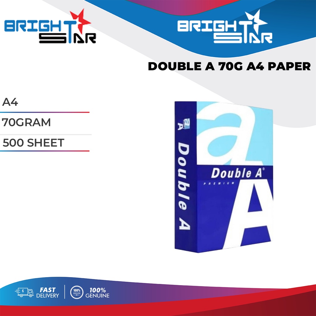 Double A 70g A4 Paper / 500 SHEET | Shopee Malaysia