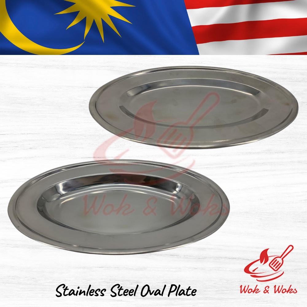 Horse Brand Stainless Steel Oval Plate / Pinggan Bujur Keluli Jenama ...