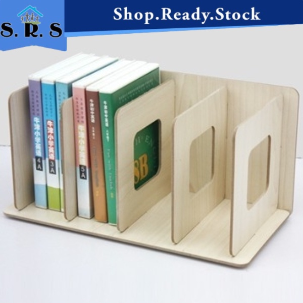 SRS_Wooden Desktop Book Rack DIY Wooden Table Book Rack Wooden Book ...
