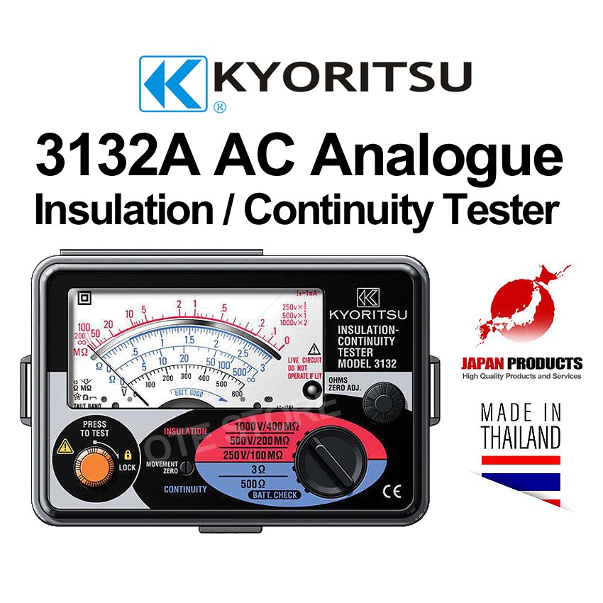 Kyoritsu 3132A Analogue Insulation / Continuity Tester (Made In ...