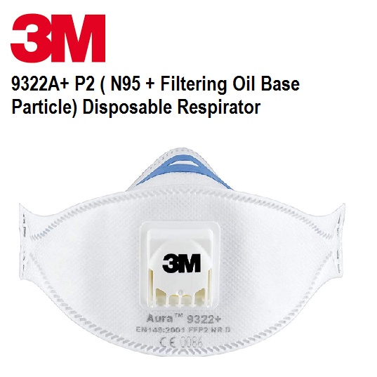 3M Aura 9322A+ P2 ( N95 + Filtering Oil Base Particle) Disposable ...