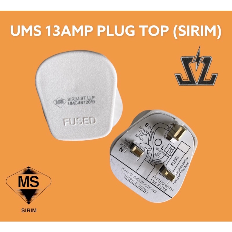 UMS 13AMP PLUG TOP (SIRIM) | Shopee Malaysia