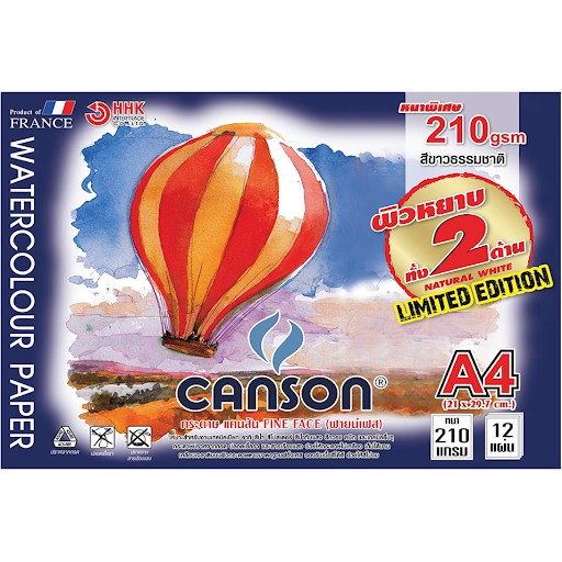 (KTS) CANSON Pound Drawing Book Size A4 Rough Surface Both 2 Sides 210 ...