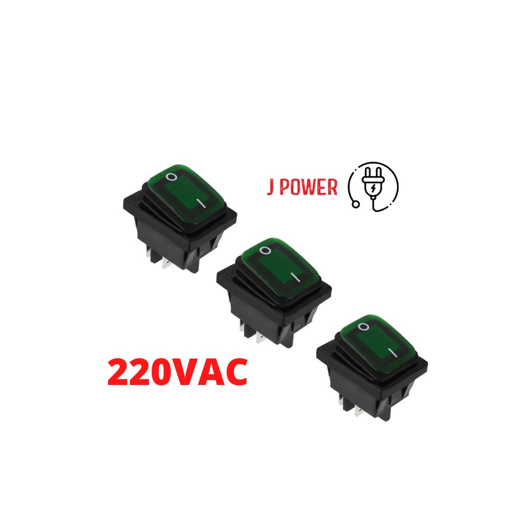 Waterproof Illuminated 4P 6P Rocker Switch 16A On-Off/ On-off-On IP65 ...