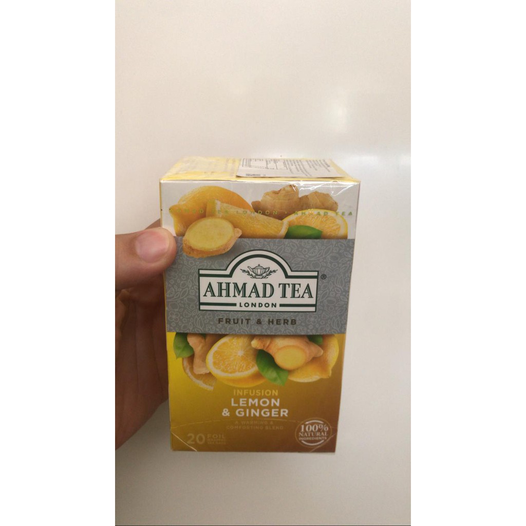 Ahmad TEA LEMON GINGER INFUSION 40G LEMON GINGER TEA 20 sachets Premium ...