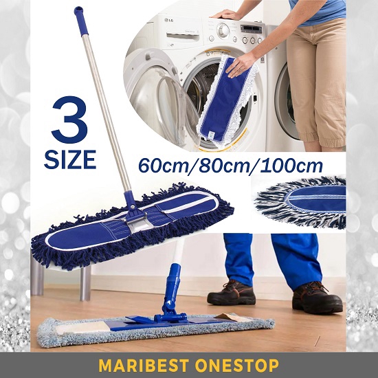 Detachable Flat Mop Industrial Mop Removable Washable Pad Reusable Wall ...