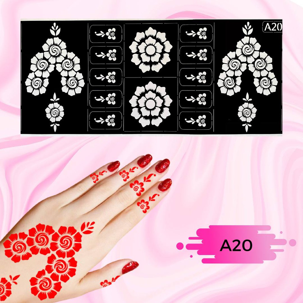 Sticker Inai Pengantin / Henna Sticker / Mehndi Stencil | Shopee Malaysia